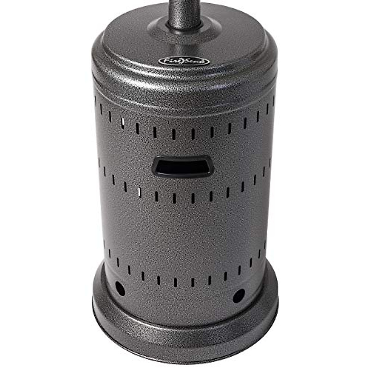 Fire Sense 62555 All Seasons Patio Heater With Wheels 46,000 BTU Output Piezo Ignition System Portable Outdoor Propane Heater Commercial Series Patio Heater - Hammered Platinum