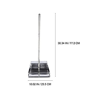 Dust Pans with Handle, Stainless Steel Dustpan Cleaning Tool, for Lobby, Garage, Home and Yard (30.34X10.02 in)