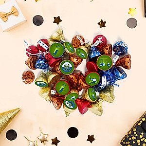 Golf Theme Round Candy Sticker - Golfing Birthday or Retirement Party Favors Sticker Labels Fit Chocolate Candy (160 Pieces）