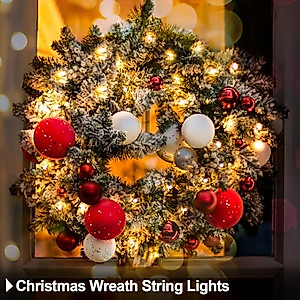 echosari [2 Pack] Battery Operated Christmas Lights 16ft Green Wire 50 LED Fairy String Light with Remote, Timer, 8 Modes, Dimmable for Indoor Outdoor Xmas Tree Wedding Party Decoration (Warm White)