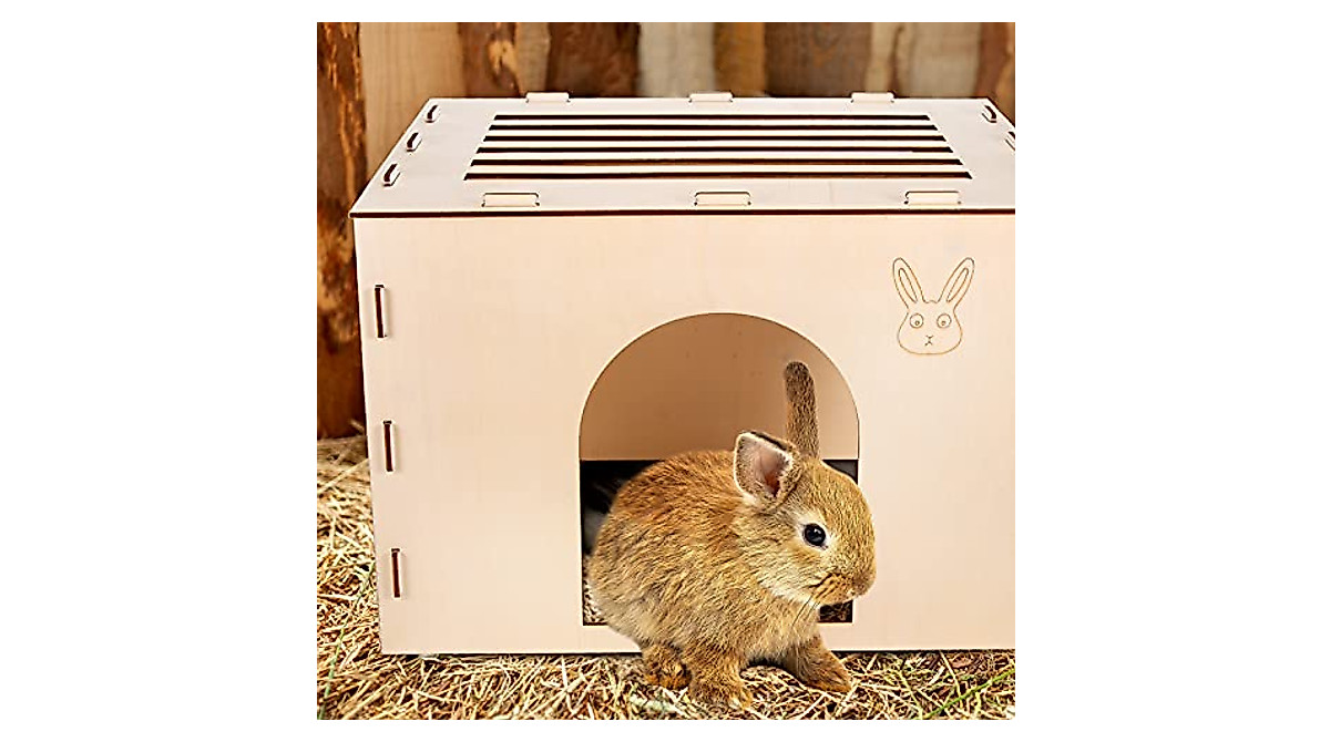 Woiworco Wooden Rabbit Hideout: Safe & Fun Bunny Castle