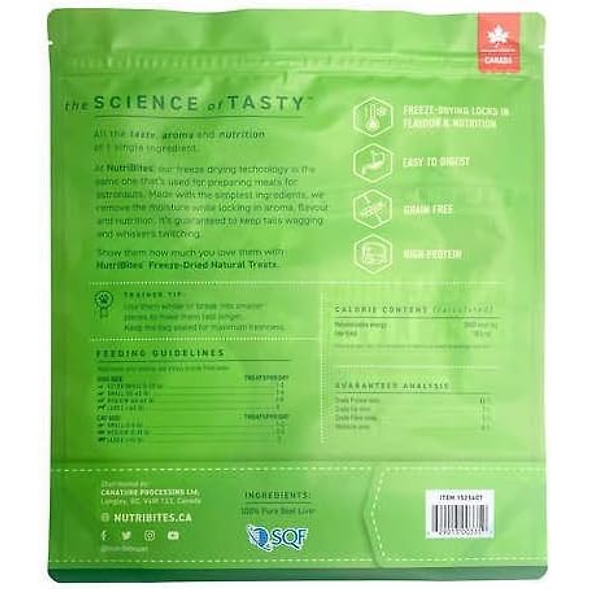 (Pack of 3) Nutri Bites Freeze Dried Beef Liver Dogs&Cats Treats 17.6 oz