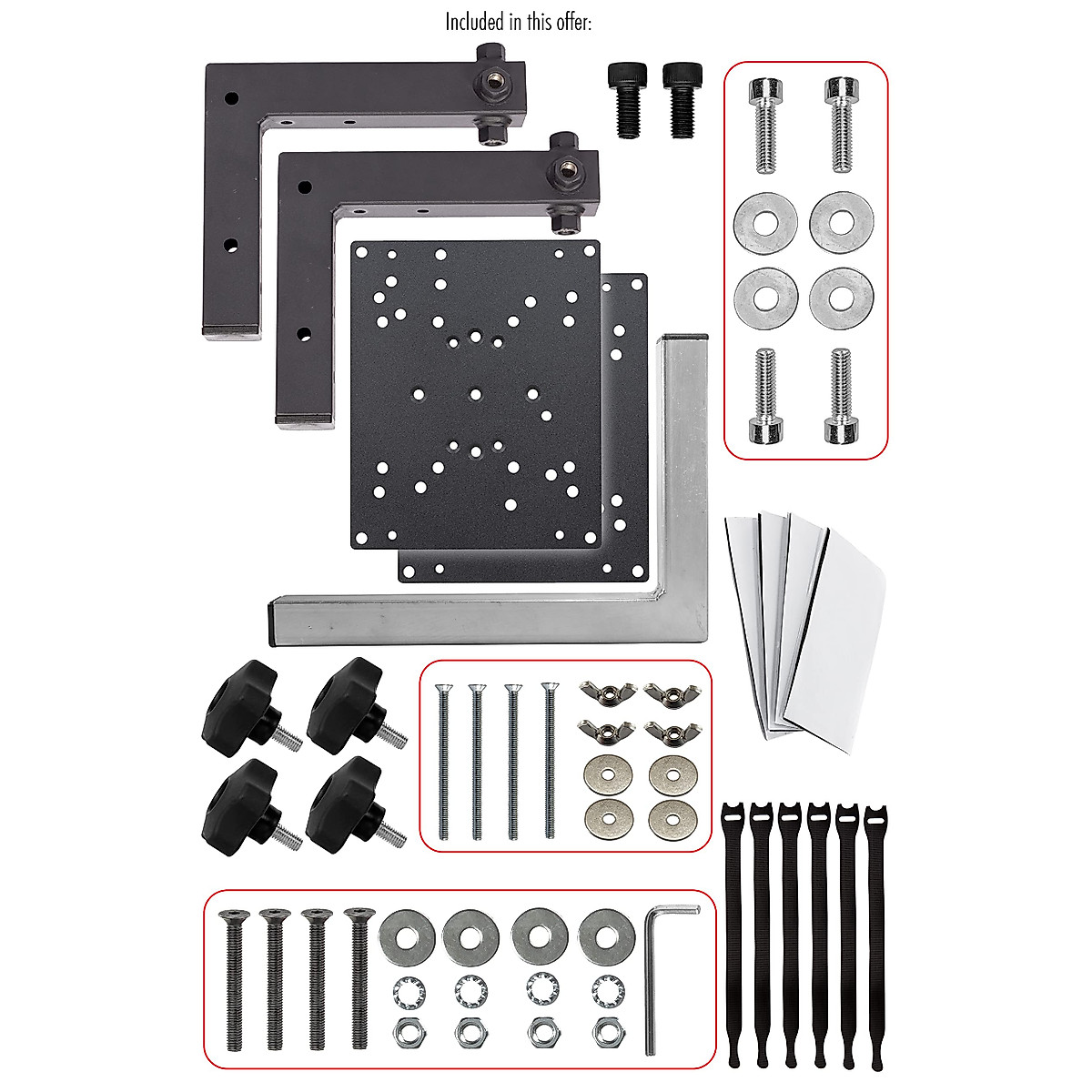 OpenWheeler | Configuration 1 | Flight Simulator HOTAS Add-on Kit. Fits Thrustmaster T.Flight One / 4, T16000M, Airbus, Logitech X56, X52, X52Pro, VKB Gladiator, CH Products, Hori