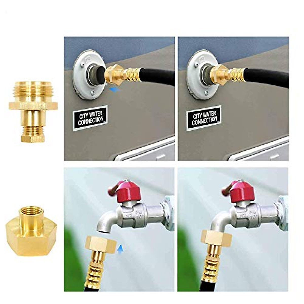 12 Inch Air Compressor Kit Male & Female Quick Connect Blow Out Fitting Plug,RV Winterizing Kit Sprinkler Blowout Adapter with Shut Off Valve,Winterize RV Motorhome Boat Camper Travel Trailer