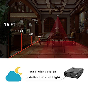 Smallest WiFi Spy Hidden Camera Mini Wireless Camera HD Indoor Home Smallest Spy Nanny Cam Security Cameras with Motion Detection/Night Vision/Cloud Storage for iPhone/Android Phone/iPad/PC