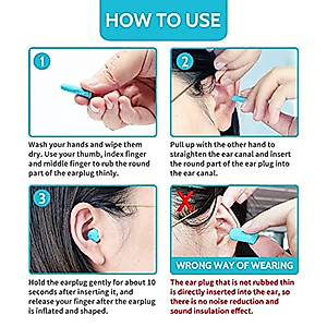 LYSIAN Ultra Soft Foam Earplugs Sleep, 38dB SNR 31dB NRR Sound Blocking Noise Cancelling Ear Plugs for Sleeping, Travel, Shooting and Working -60 Pairs Pack (Lake Blue)