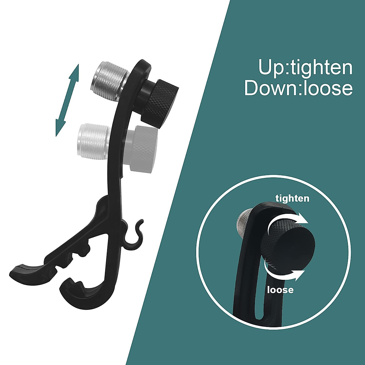 Boseen Shockproof Drum Rim Microphone Clip for Microphone Clamps Holder with Groove Gear(Pack of 4)