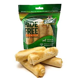 Totally Animal Medium Hide-Free Chicken Recipe Dog Chews | | Best Non-Rawhide Natural Treats on Earth for Dogs | Easy to Digest No-Rawhide Rolls | 4-5" Rolls (Pack of 4)