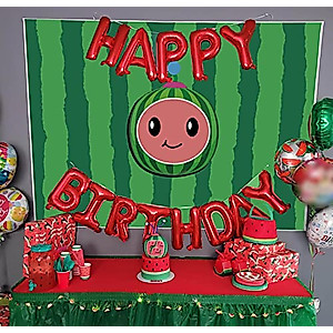 Cute Cartoon Watermelon Backdrop Kids 1st 2nd 3rd Happy Birthday Watermelon Theme Party Photography Backdrops Newborn Baby Shower Decoration Background 6x4FT
