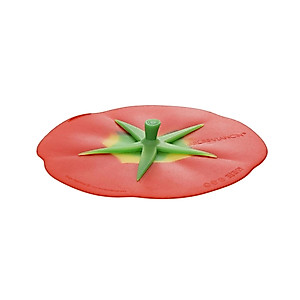 Charles Viancin - Set of 2 Tomato 4” Silicone Drink Covers - Airtight Seal on Any Smooth-Rimmed Glass, Keep Drinks Cool or Hot, Protect from Winged Pests - BPA-Free - Oven, Freezer, Dishwasher Safe
