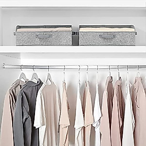 Sweejar 4-Pack Closet Storage Bins，Storage Baskets for Shelves，Clothes Storage Boxes，Collapsible Trapezoid Storage Bins，Fabric Bins and Baskets，Beige