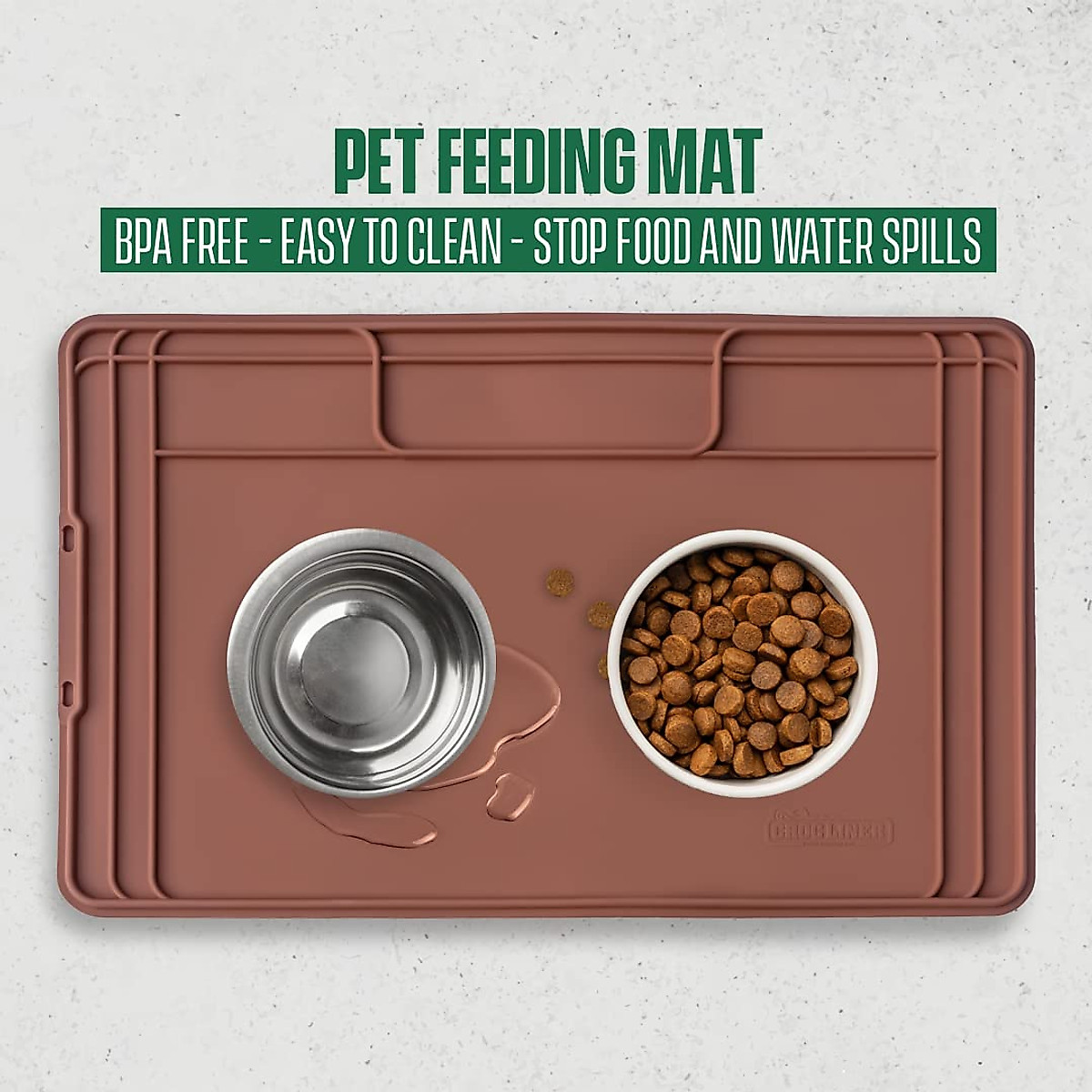 Croc Liner Under Sink Mat Waterproof Cabinet Liner for Kitchen and Bathroom Cabinets, Utility Mat (Cool Gray)