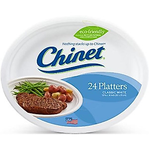 Chinet Premium Paper Platters, 10 Inch