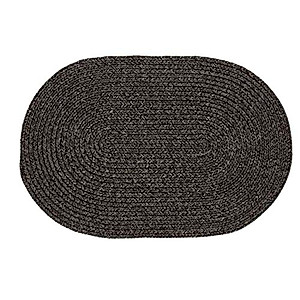 Indoor Outdoor Braided Rug Kitchen Reversible Washable Area Rug, 2' x 3' Gray Mix