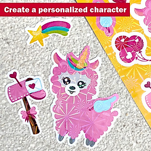 Valentines Day Crafts for Kids Valentine Stickers 36 pcs Sheets, DIY Valentine's Cards, Art Kit for Girls, Boys or Toddler, Perfect for Party Games, School Activities Supplies, Classroom Decoration