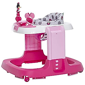 Disney Baby Ready, Set, Walk! DX Developmental Walker, Minnie Grey Dots
