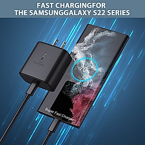 S22 S23 Ultra Charger,2023 New 45W Samsung Super Fast Charger Type C USB C Wall Charger for Samsung Galaxy S23 Ultra/S23/S23+/S22 Ultra/S22+/S21/S20/Note 20/Note 10+, Galaxy Tab & 6ft C to C Cable