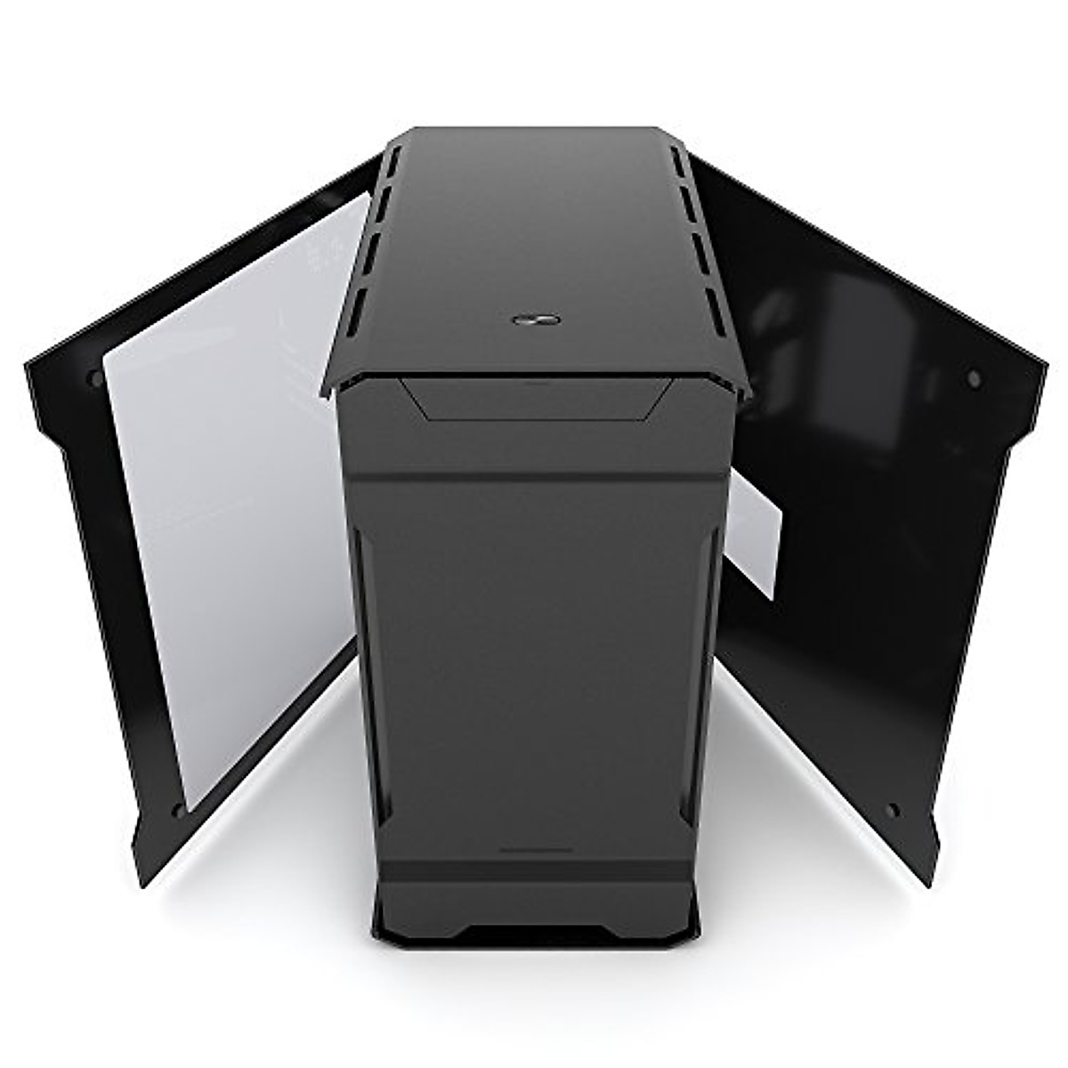 Phanteks (PH-ES314ETG_BK) EVOLV mATX Tempered Glass Edition Aluminum Exterior RGB LED Illumination Micro Tower Case, Satin Black