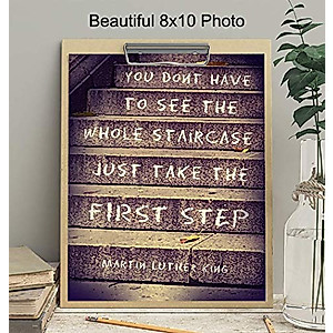Martin Luther King, MLK, Motivational Quote Wall Decor Art Print - Inspirational Poster, Picture - Great Home or Office Decoration or Gift for Teachers, Classroom, Entrepreneurs, Managers - 8x10 Photo