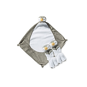 Angel Dear Three of a Kind Blankie, Grey Penguin