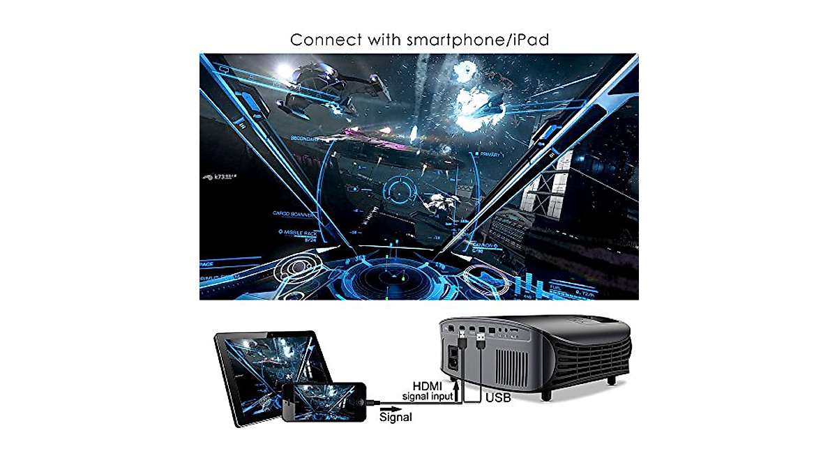 GooDee 2021 HD Projector - Bright 1080P Outdoor Home Theater