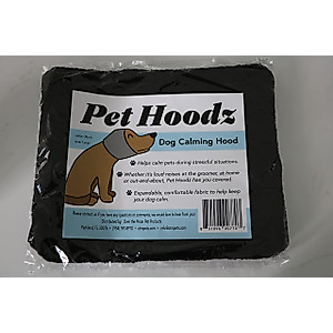 Pet Hoodz for Dogs-Anxiety, Grooming, Ear Muffs, Dog Ear Protection, Calming, Ear Compression, Pet Hoodie, Dog Hoodie, Dog Ear Wrap (Large, Black)