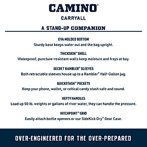 YETI Camino 35 Carryall with Internal Dividers, All-Purpose Utility, Boat and Beach Tote Bag, Durable, Waterproof, Storm Gray