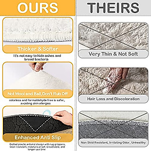 47" Colorful ABC Rug Kid Rug for Nursery Playroom Bedroom,4ft Circle Rugs with Storage Basket for Classroom,Round Baby Play Mat with Carpet Gripper (47inch,Rainbow)