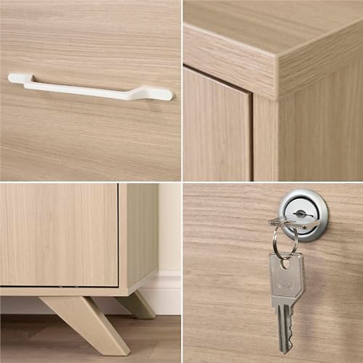 South Shore Helsy 2-Drawer File Cabinet, Lateral, Soft Elm and White