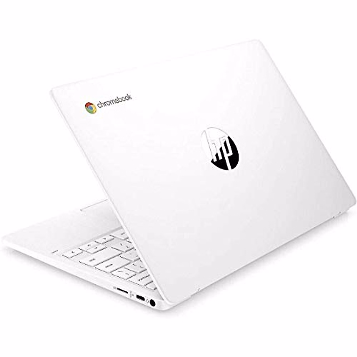 HP Chromebook 11.6" HD Light and Slim Laptop, MediaTek MT8183 8-Core Processor, 4GB Memory, 32GB eMMC, Card Reader, Webcam, Wi-Fi, Chrome OS, White, 2-Week IFT Support