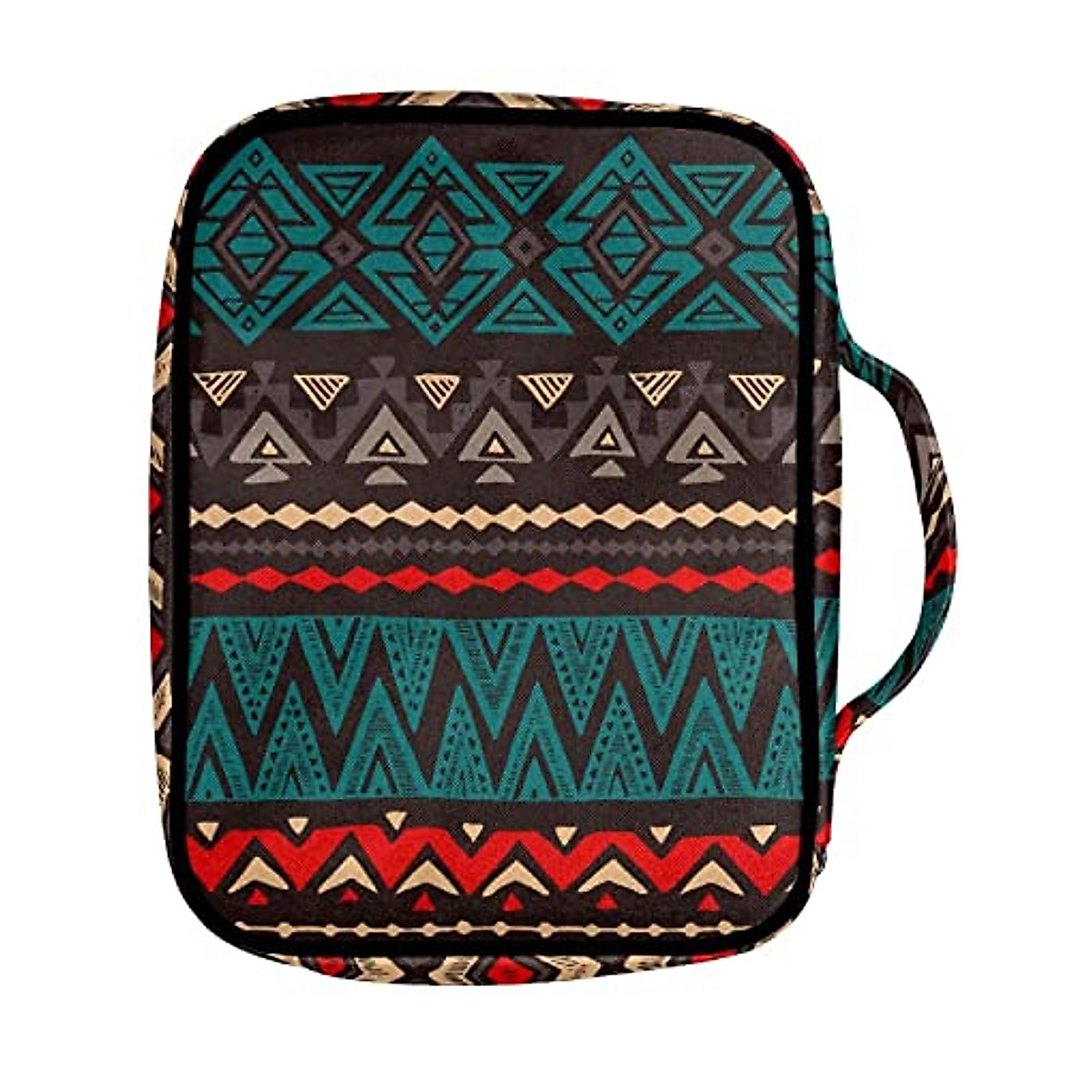 xixirimido Aztec Southwest Tribal Bible Cover for Women Handbag with Handle and Zipper Pocket Portable Daypack Girls Bookmark Cases Notebooks Holder