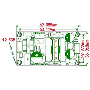 Above AC-DC Converter Module, 24W Power Module 100-265V to 12V 2A Buck Module Switching Power Supply Board 2-Pack