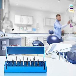 4 Pcs 30 Holes Dental Burs Holder Block Case Opening Box Dental Lab Aluminum Bur Case Organizer