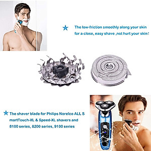 HQ9 Replacement Heads, Shaver Heads Blades Cutter Replacement for Compatible with Philipss Norelcos SpeedXL 8240XL 8140XL 8150XL 8160XL 8170XL, 8100 series, 8200 series, 9100 series, and PT/AT900