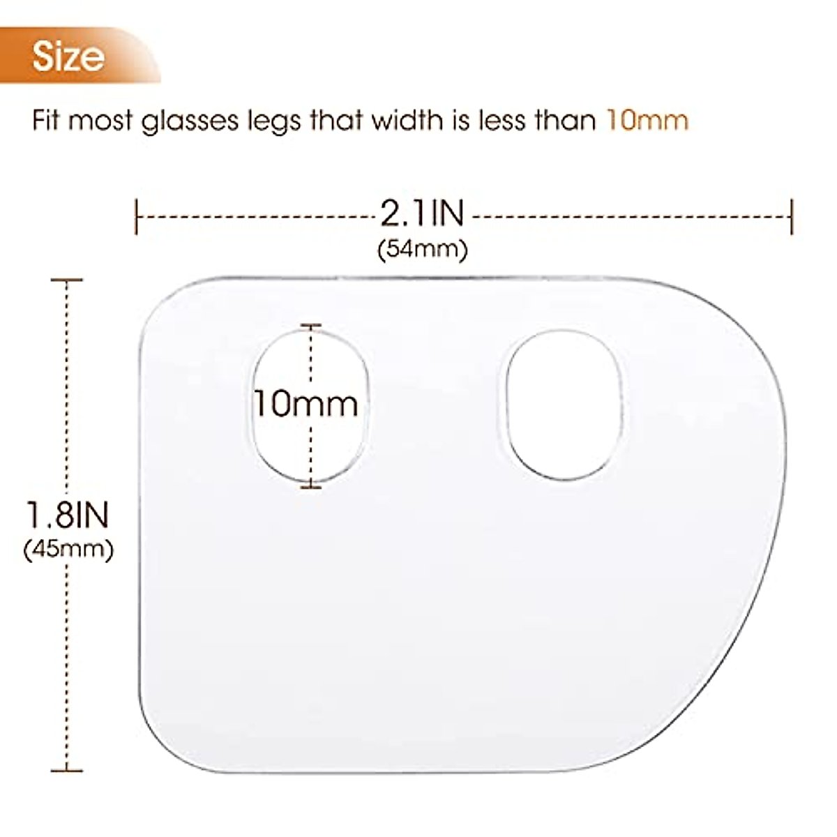 20 Pairs Clear Stretchy Lightweight Glasses Slip-on Side Shields Fit Most Glasses Frames for Minimizing the Injuries to the Eyes from Windblown Particulates Sand and More，20 pack