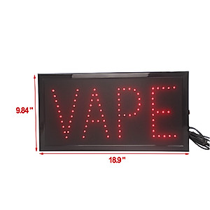 FixtureDisplays® Vape LED Sign Store Window Hanging for Sale Business Advertising 15144-NF