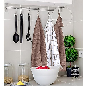 Utopia Towels Kitchen 12 Pack, 15 x 25 Inches, 100% Ring Spun Cotton Super Soft and Absorbent Linen Dish Towels, Tea Bar Set (Brown)