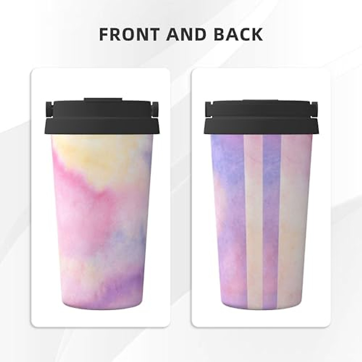 WANGXUEE Rainbow. Print 500ml Stainless Steel Travel Tumbler Double Wall Vacuum Insulated Coffee Mug