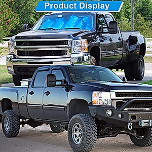 ECCPP Towing Mirrors Pair Set Replacement fit for 2003-06 for Chevy Silverado 1500 2500 HD 3500 Suburban 1500 2500 Tahoe for GMC Sierra Yukon Power Heated Signal Black Manual Telescoping Tow Mirrors