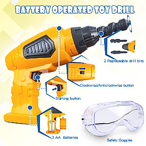 Toddler Tool Set for Age 2-4 Kids Learning Tools Bench for Toddlers Boys Toys 2 Year Old Prezzie