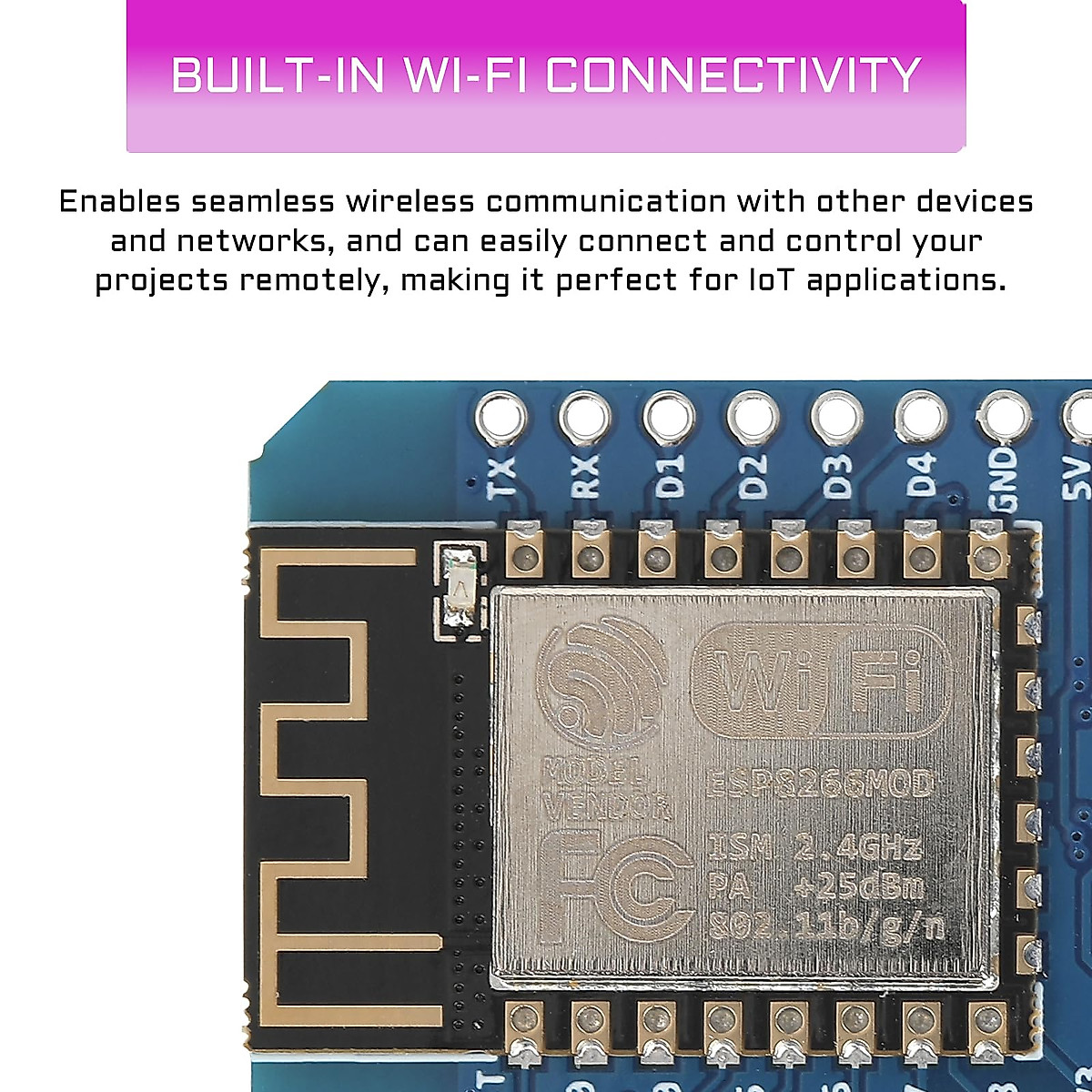 YEJMKJ D1 Mini NodeMcu ESP8266 Module Type-C USB ESP-12F WLAN WiFi Internet Development Board Base on ESP8266 ESP-12F Compatible with Arduino, WeMos D1 Mini