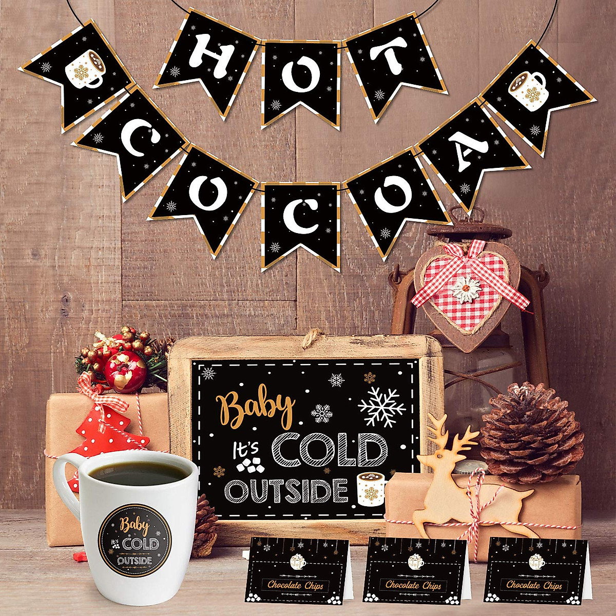 Hot Chocolate Bar Kit - Perfect Wintertime Decoration