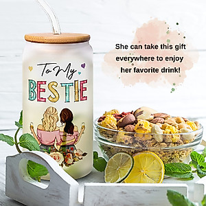 Gifts for Best Friends Women Birthday - Friend Gifts for Women, Gifts for Friends Female, Gifts for Best Friends - Gifts for Women Friendship - Gag BFF Bestie Gifts for Women - Funny Can Glass