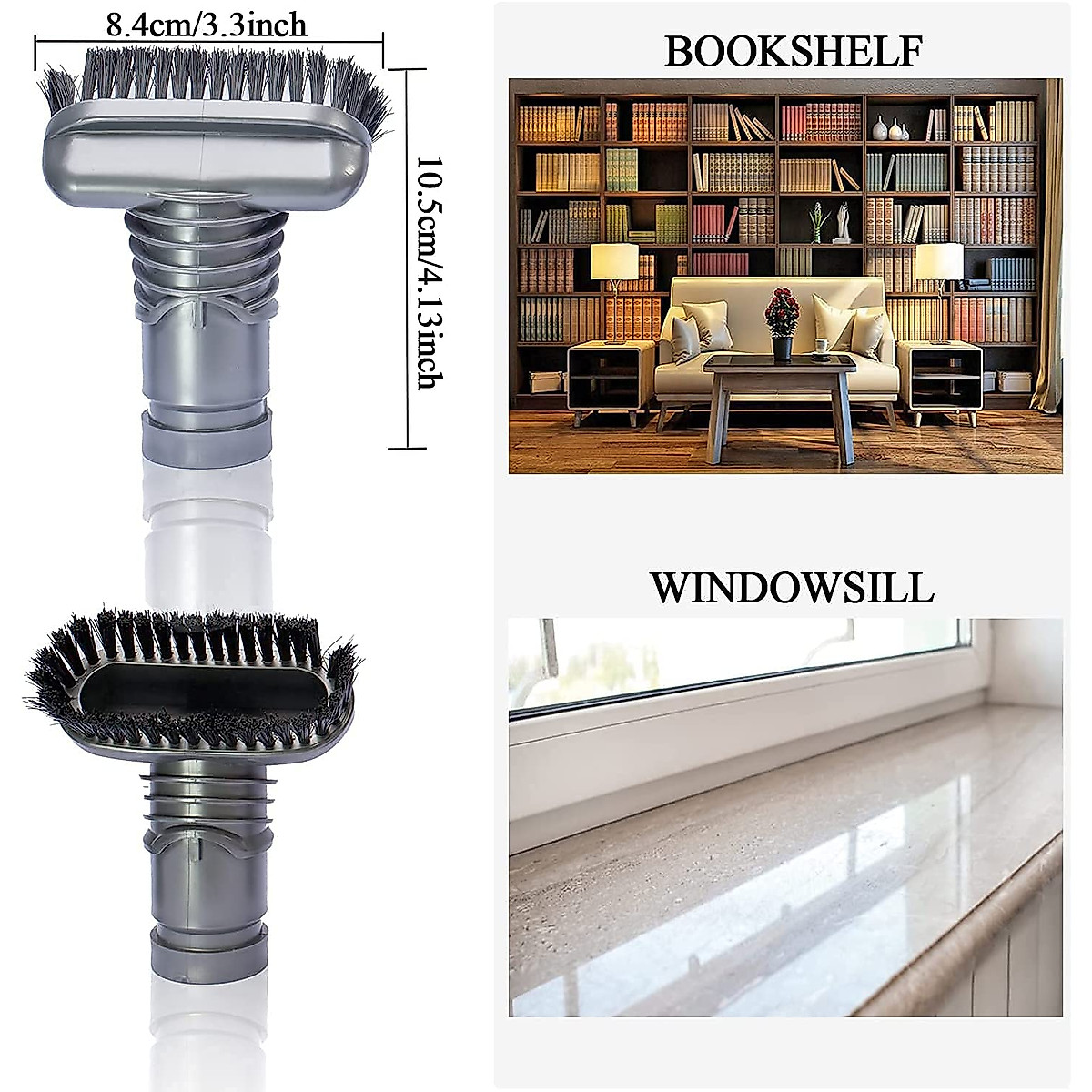 Vacuum Cleaner Accessories and Dryer Vent Cleaning Tool - Dust Brush Attachment Compatible with Dyson DC59 V6 V7 V8 V10 V11 V15 HouseHold Cleaning Tool Kit