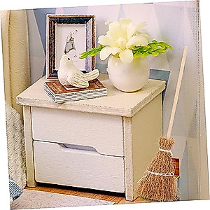 ORFOFE 15pcs Wood Miniature Cleaning Tool Small House Ornament Mini House Brooms Small House Decor Broom