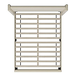 Merrick Lane Bramlett Modern Full Size Platform Bed Frame with Padded Faux Linen Upholstered Wingback Headboard and Wood Support Slats in Beige