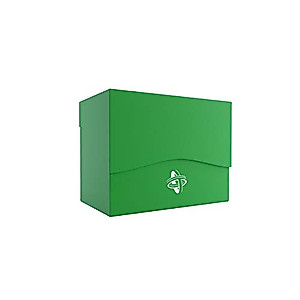 Gamegenic Side Holder 80+ Casual Deck Box | Double-Sleeved Card Storage with Flex Card Divider | Premium Card Game Protector | Cobra Neck Technology | Holds up to 80 Cards | Green Color | Made