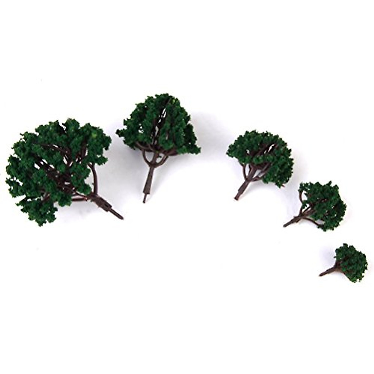 WINOMO Model Scenery Landscape Trees Scale Trees Diorama Models Model Train Scenery Architecture Trees, Model Railroad Scenery 20pcs 3CM-8CM (Dark Green)
