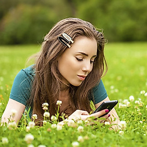 Whaline 5 Pieces Large Deft Hair Curlers for Long & Natural Hair - Satin French Twist Shaper Maker for Women & Girls in White, Black, Buffalo Plaid, Zebra Print