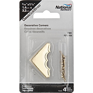NATIONAL/SPECTRUM BRANDS HHI N213-454 9/16 Bright Brass Corner, 4-Pack